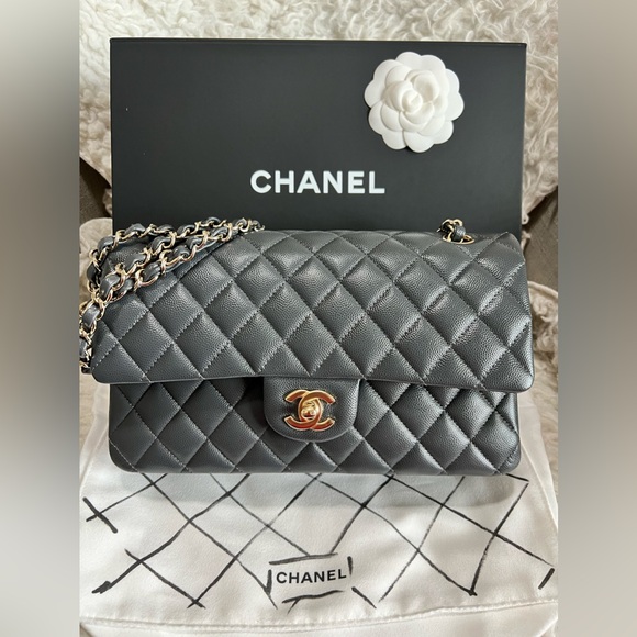 CHANEL | Bags | Chanel 2b Medium Classic Flap Dark Gray | Poshmark